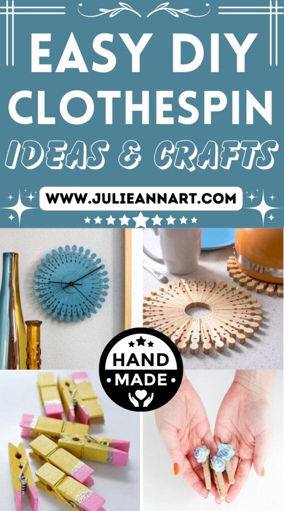 10 Fun DIY Clothespin Crafts Ideas For Kids - Julie Ann Art