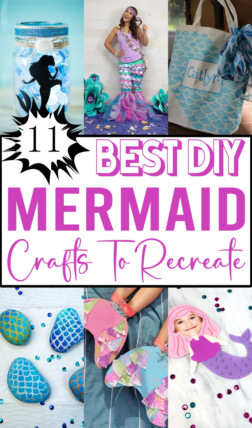 11 DIY Mermaid Crafts For Marine Lovers - Julie Ann Art