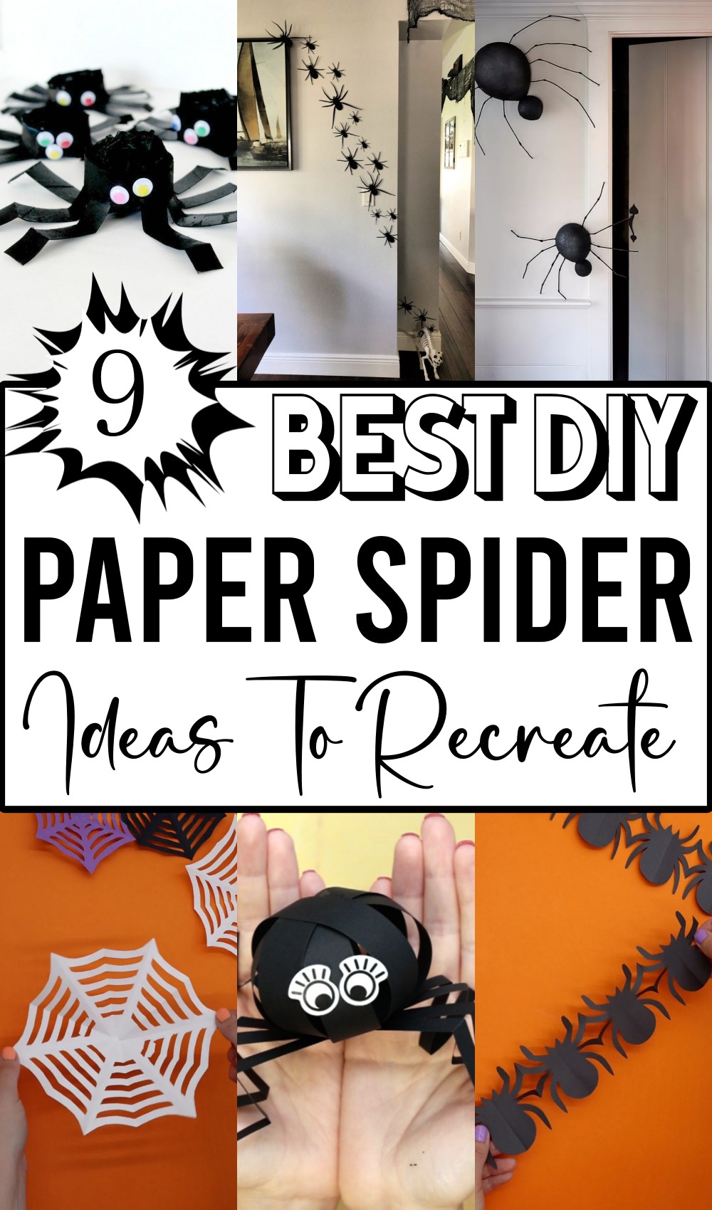 9 DIY Paper Spider Ideas For Halloween Season - Julie Ann Art