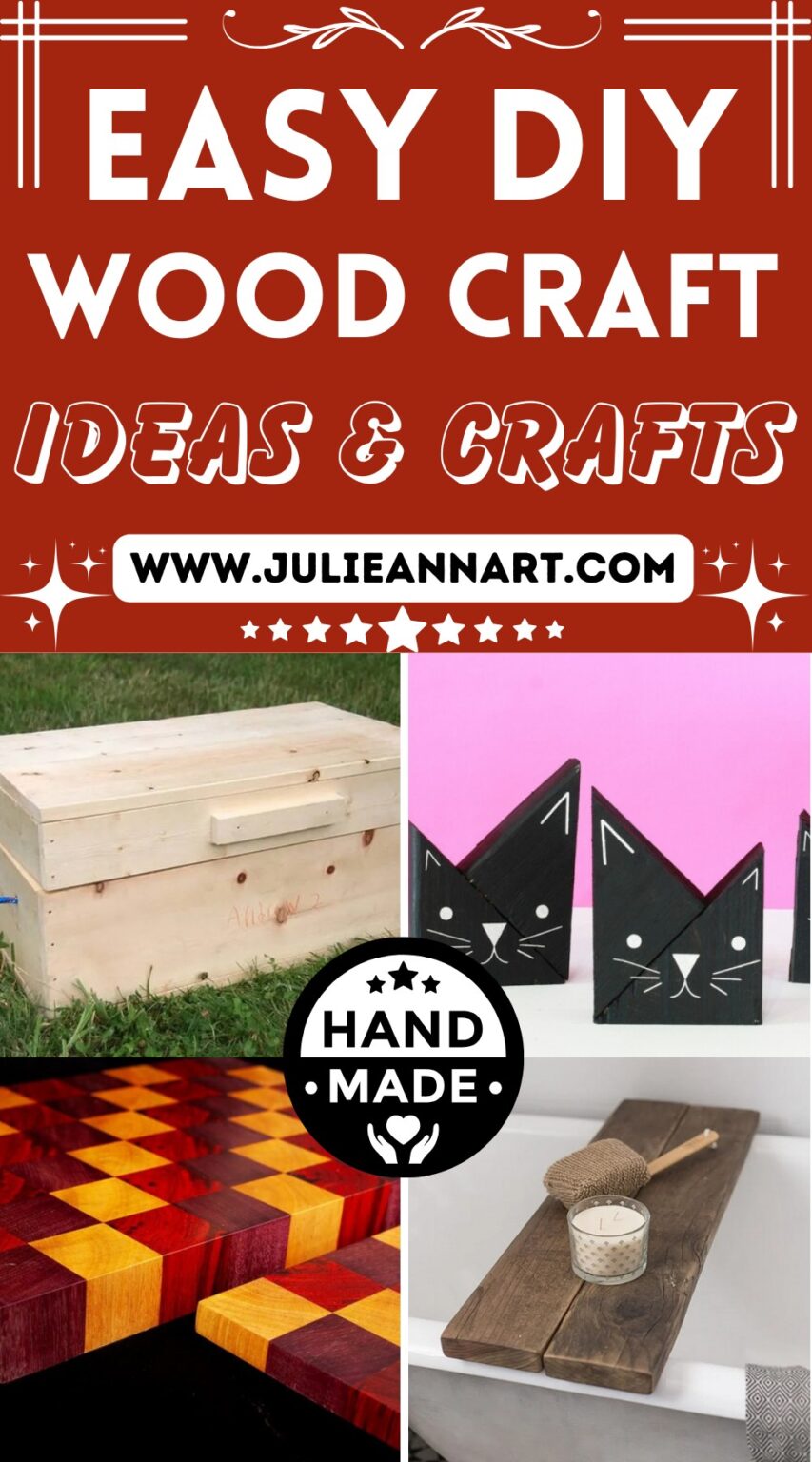 10 Cheap And Simple DIY Wood Craft Ideas - Julie Ann Art