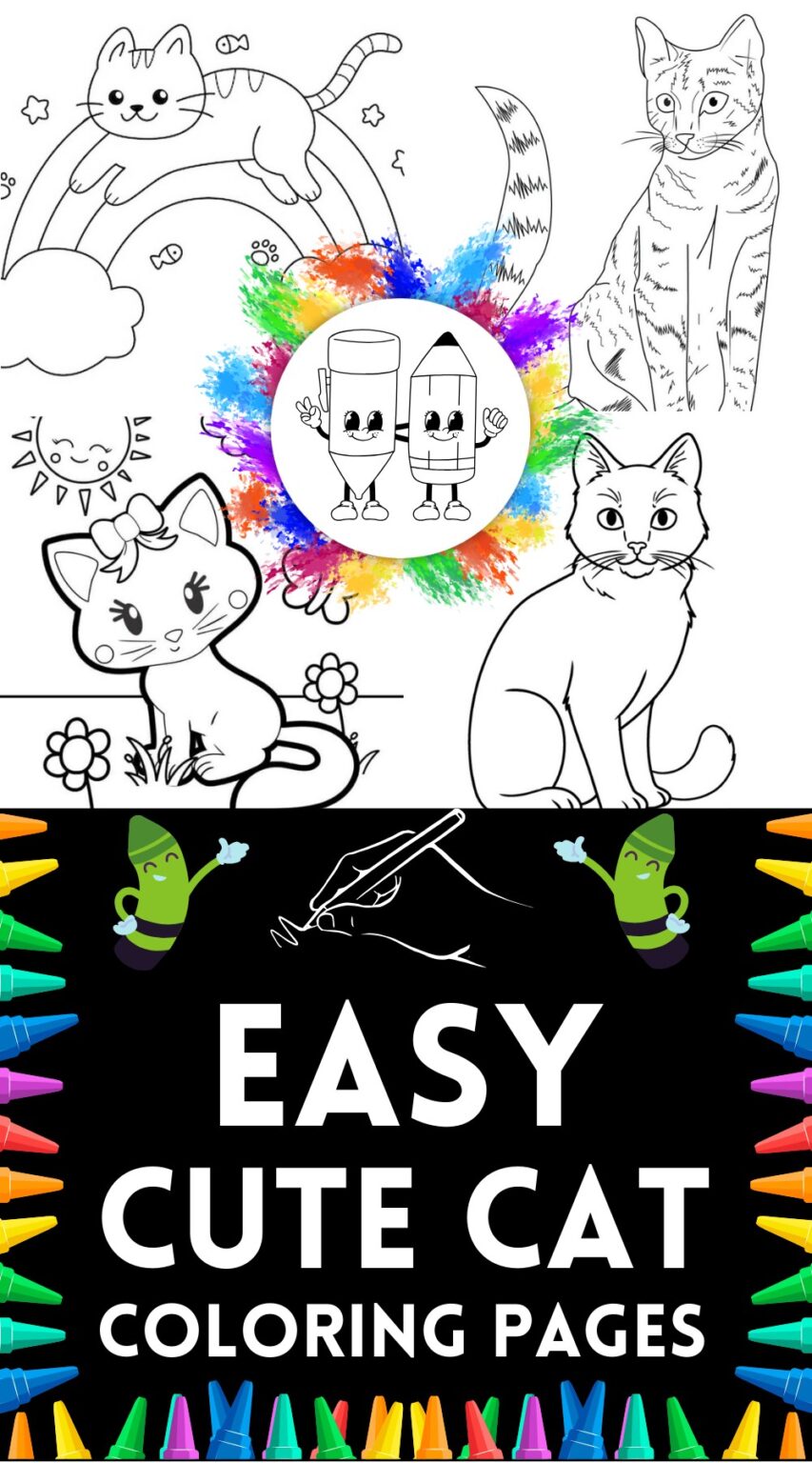 11 Cat Coloring Pages with Endless Coloring Fun - Julie Ann Art