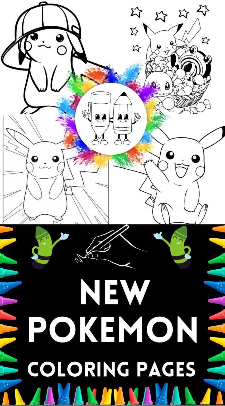 10 New Pokemon Coloring Pages ( Free Printables For Kids) - Julie Ann Art