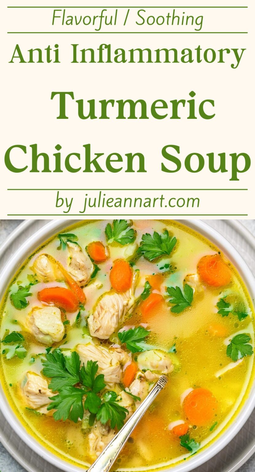 Healing Anti-inflammatory Turmeric Chicken Soup Recipe - Julie Ann Art