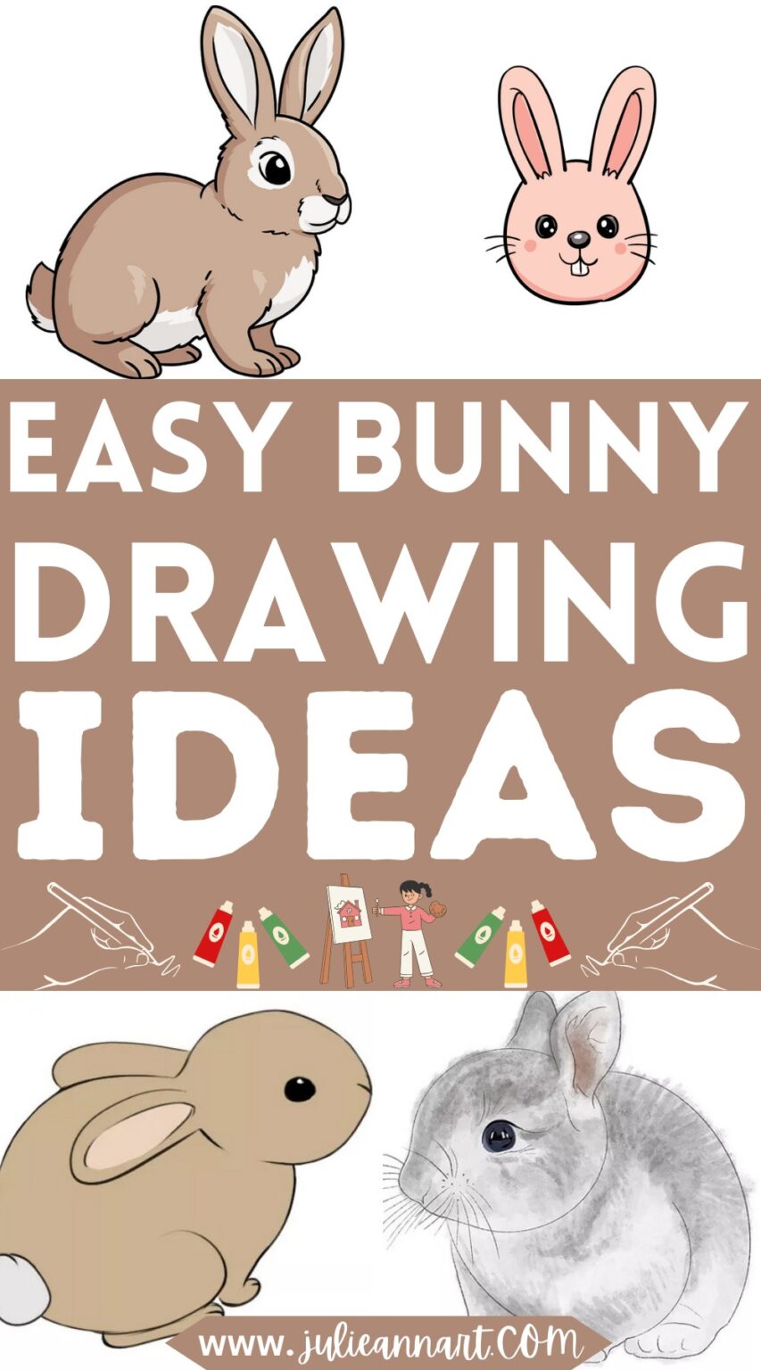 35 Easy Bunny Drawing Ideas For Kids - Julie Ann Art
