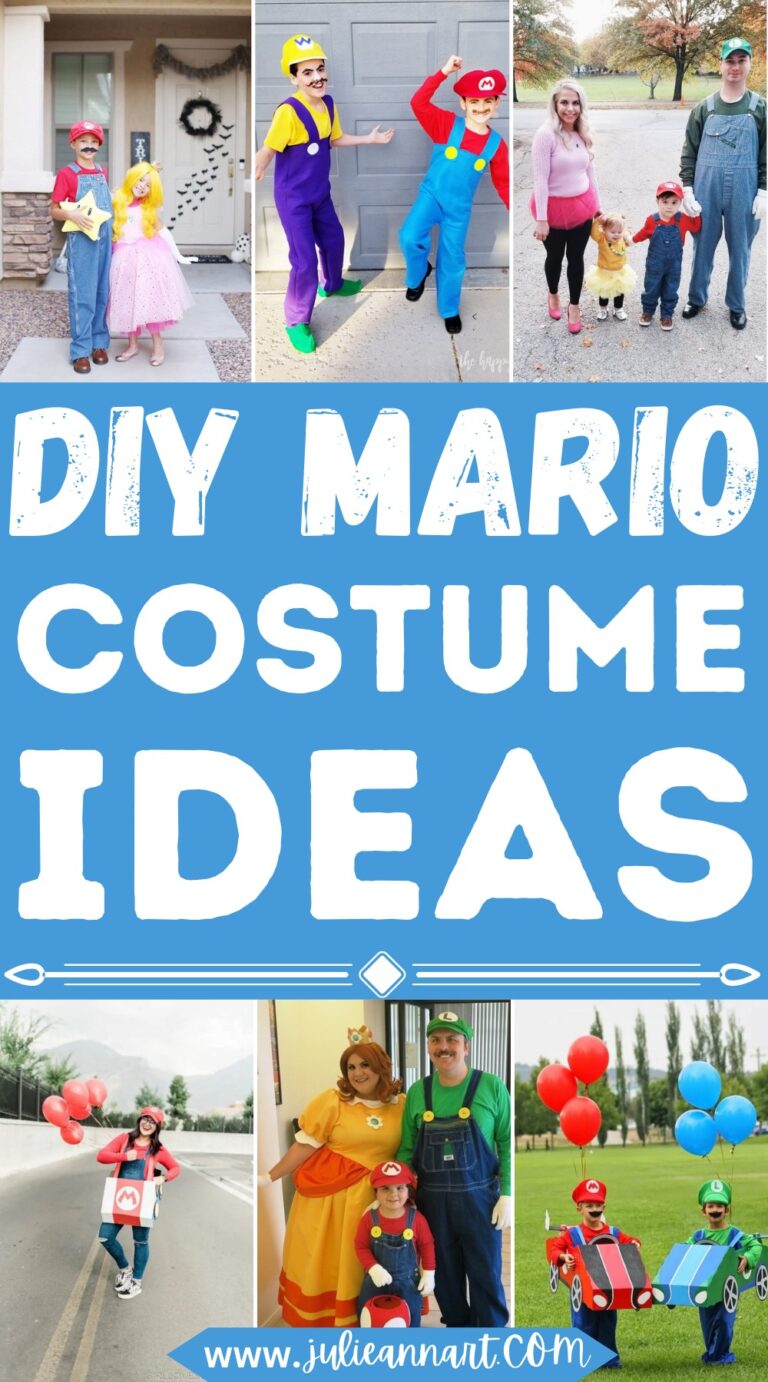12 DIY Mario Costume Ideas For Kids And Adults - Julie Ann Art