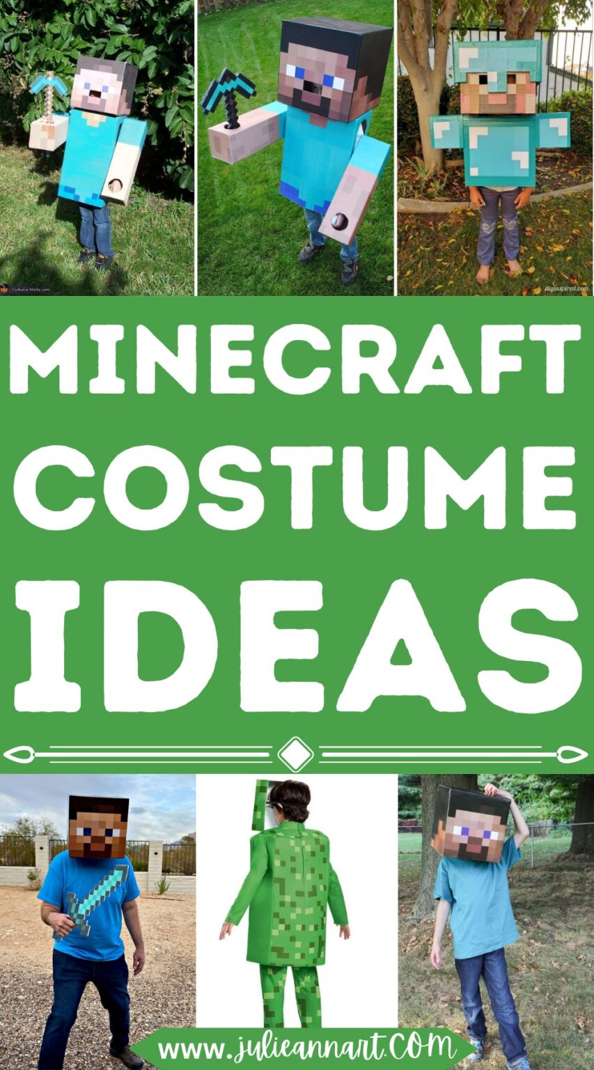 15 DIY Minecraft Costume Ideas For Gamers' Cosplay - Julie Ann Art