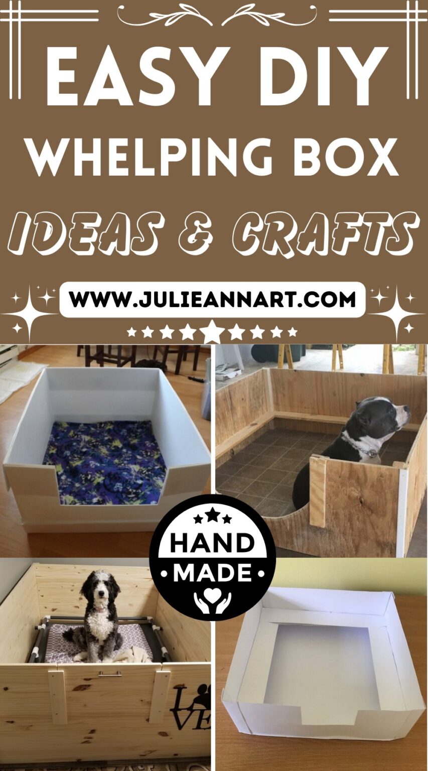 17 DIY Whelping Box Plans To Take Care Of Pups - Julie Ann Art