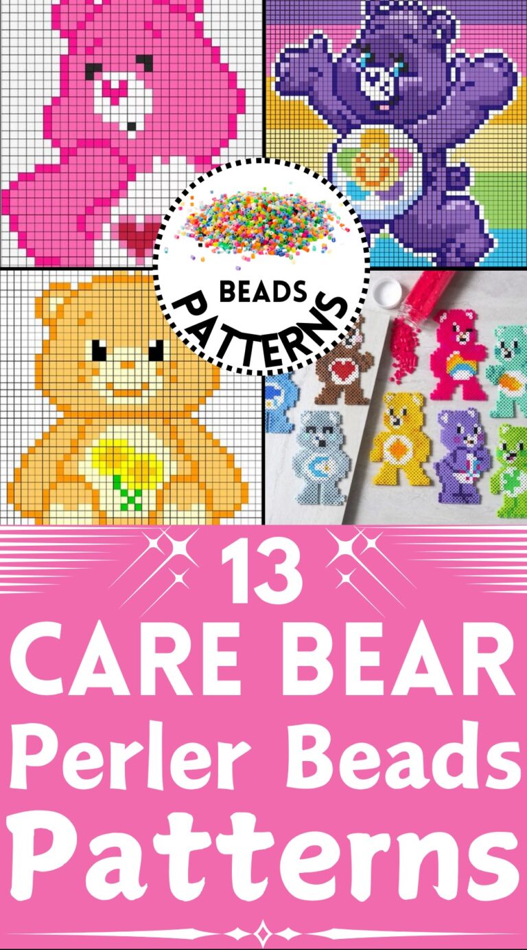 13 Easy Care Bear Perler Beads Patterns - Julie Ann Art