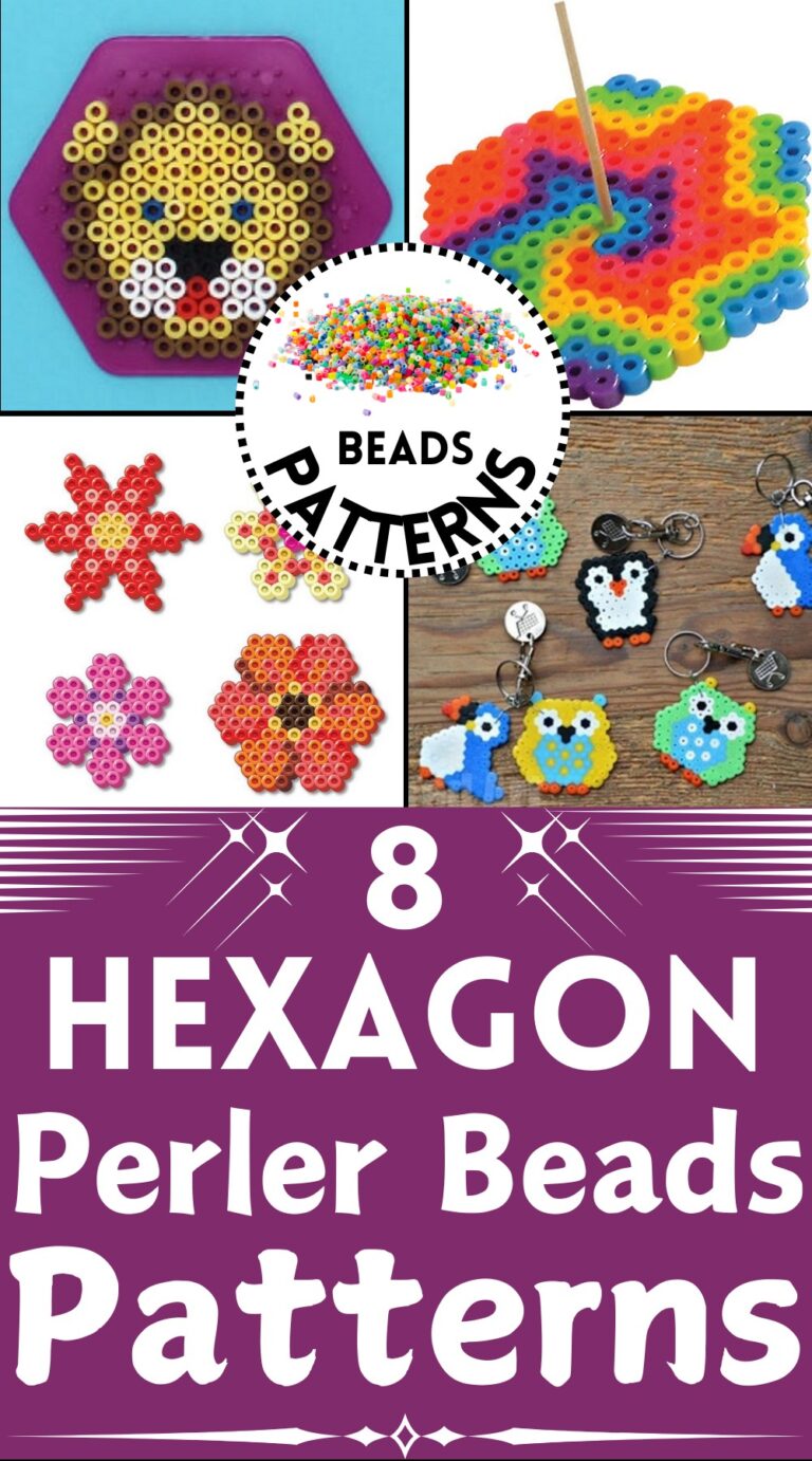 8 Easy Hexagon Perler Bead Patterns For Beginners - Julie Ann Art