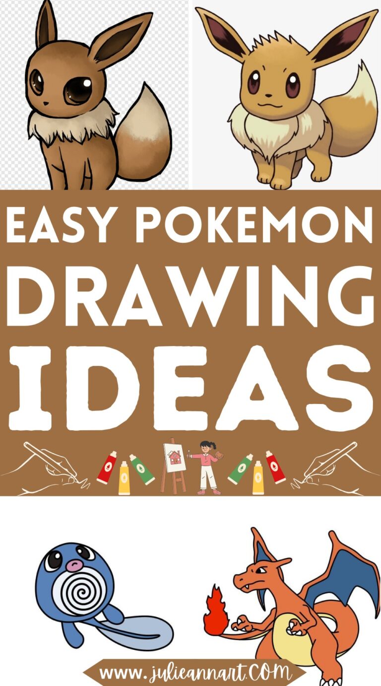 20 Easy Pokemon Drawing Ideas For Anime Fans - Julie Ann Art