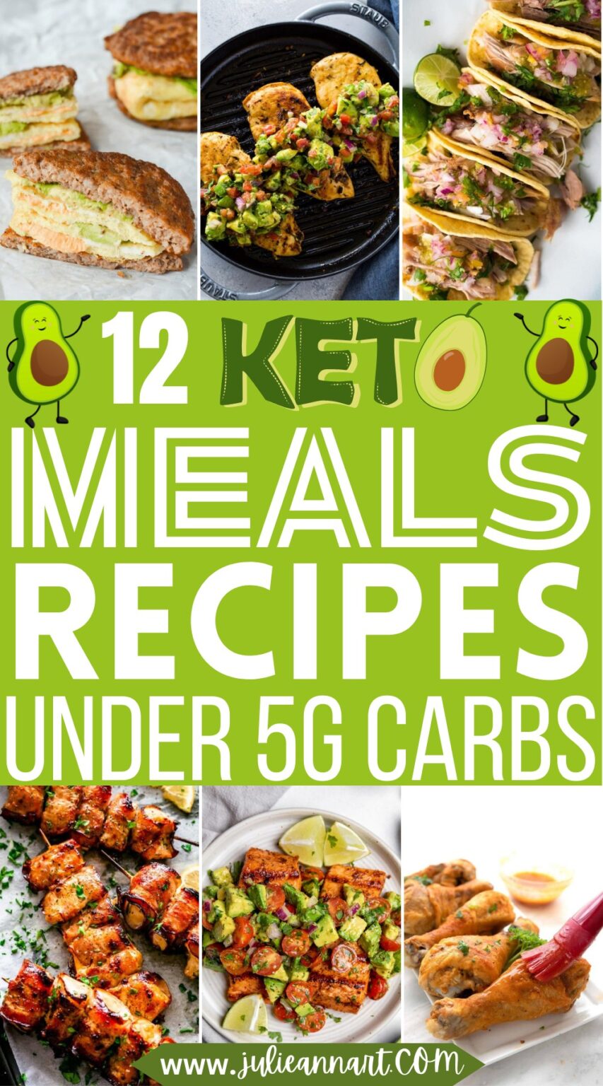 12 Keto Meals Recipes Containing Under 5g Carbs - Julie Ann Art