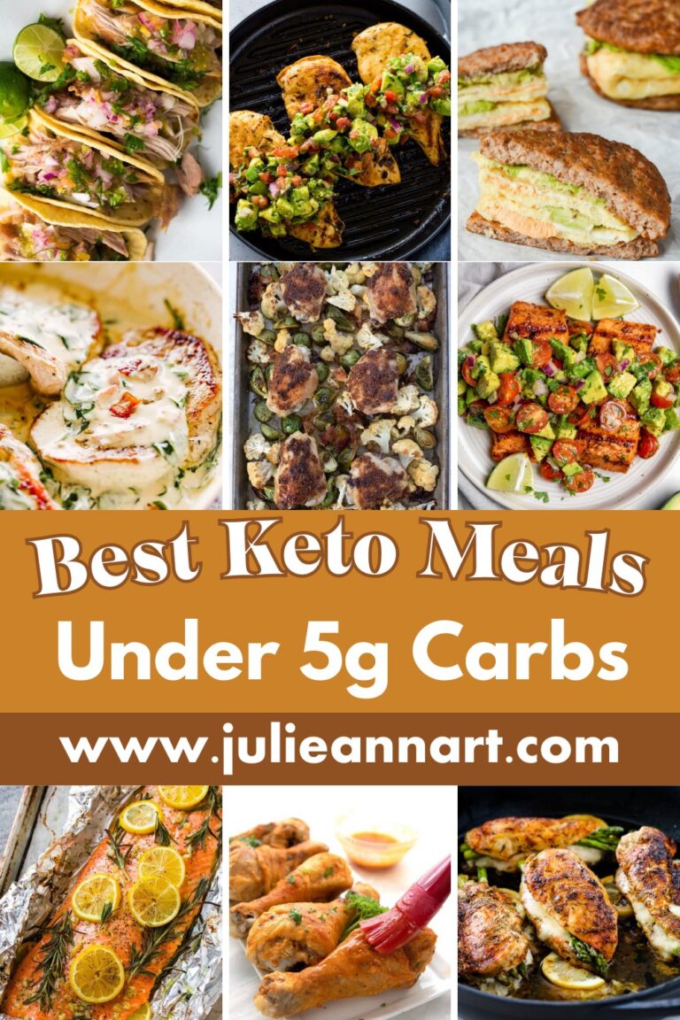 12 Keto Meals Recipes Containing Under 5g Carbs - Julie Ann Art