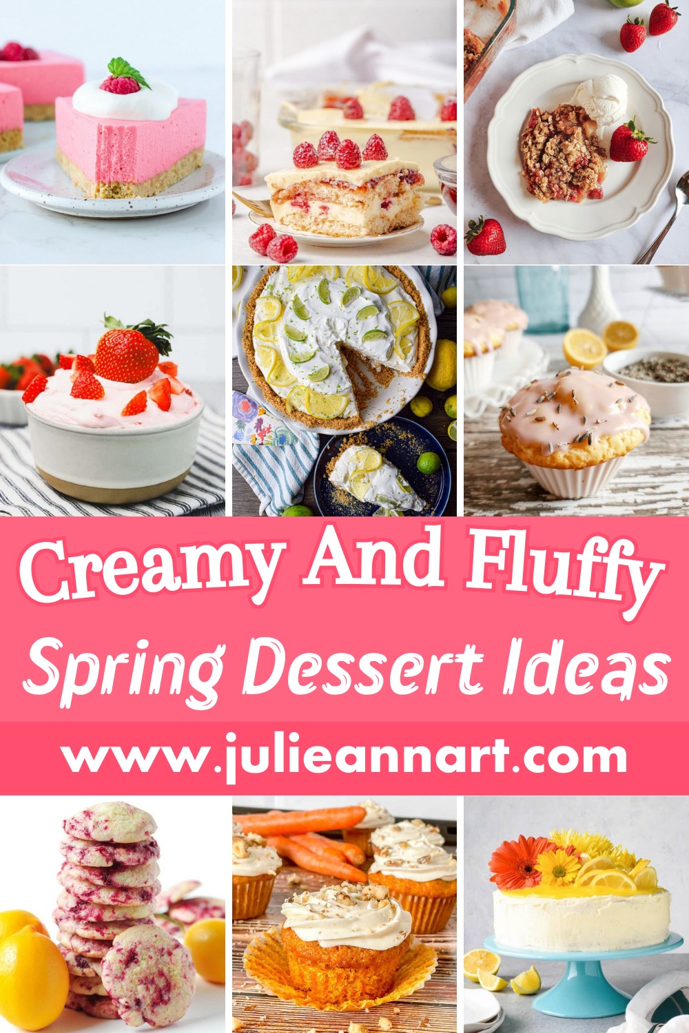 Sweetest Creamy And Fluffy Spring Dessert Ideas - Julie Ann Art