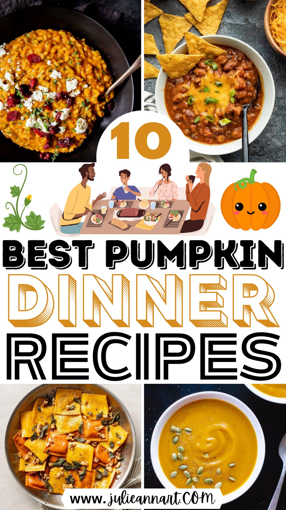 10 Best Pumpkin Dinner Recipes For Fall Season - Julie Ann Art