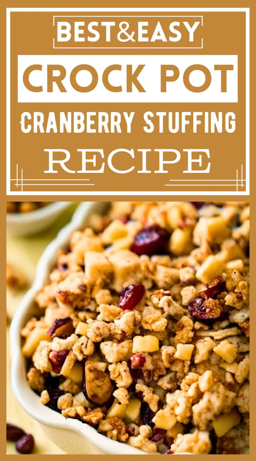 Tastiest Crock Pot Cranberry Stuffing Recipe - Julie Ann Art
