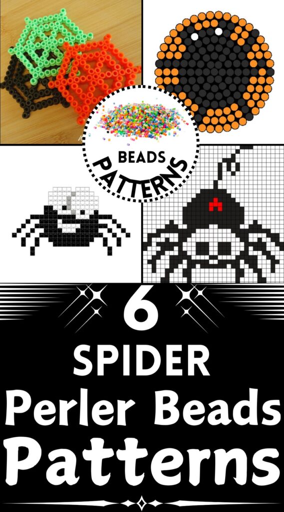 6 Spider Perler Beads Patterns For Halloween Season - Julie Ann Art