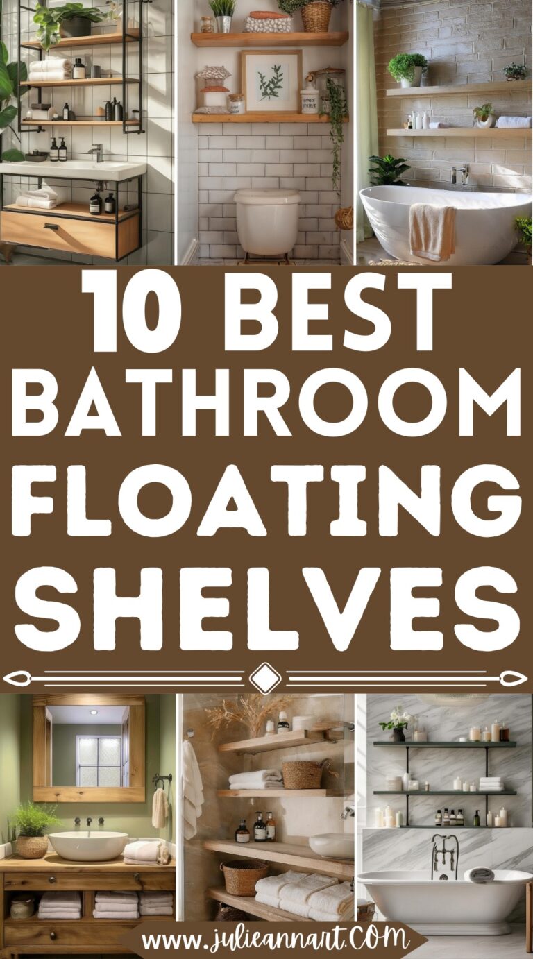 10 Easiest Bathroom Floating Shelves Ideas - Julie Ann Art