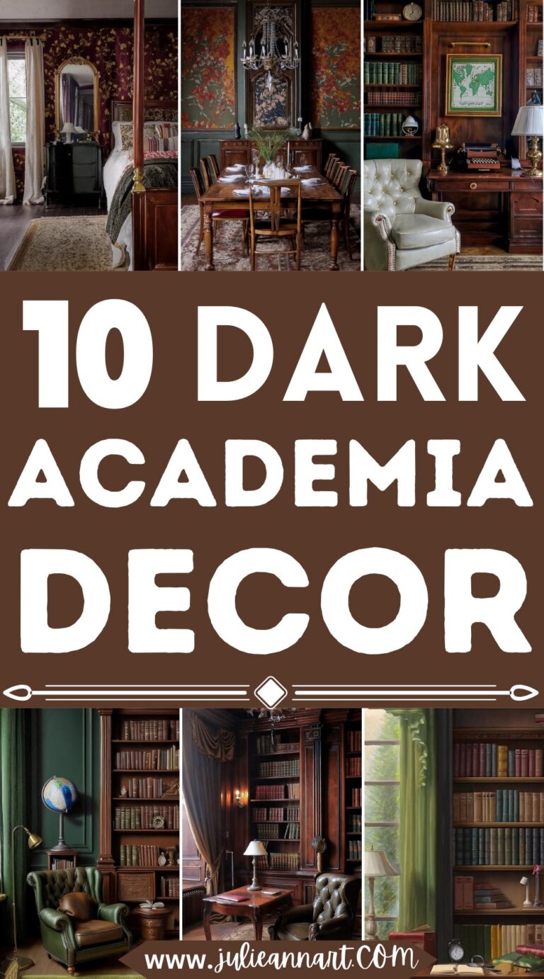 10 Unique Style Dark Theme Academia Decor Ideas - Julie Ann Art