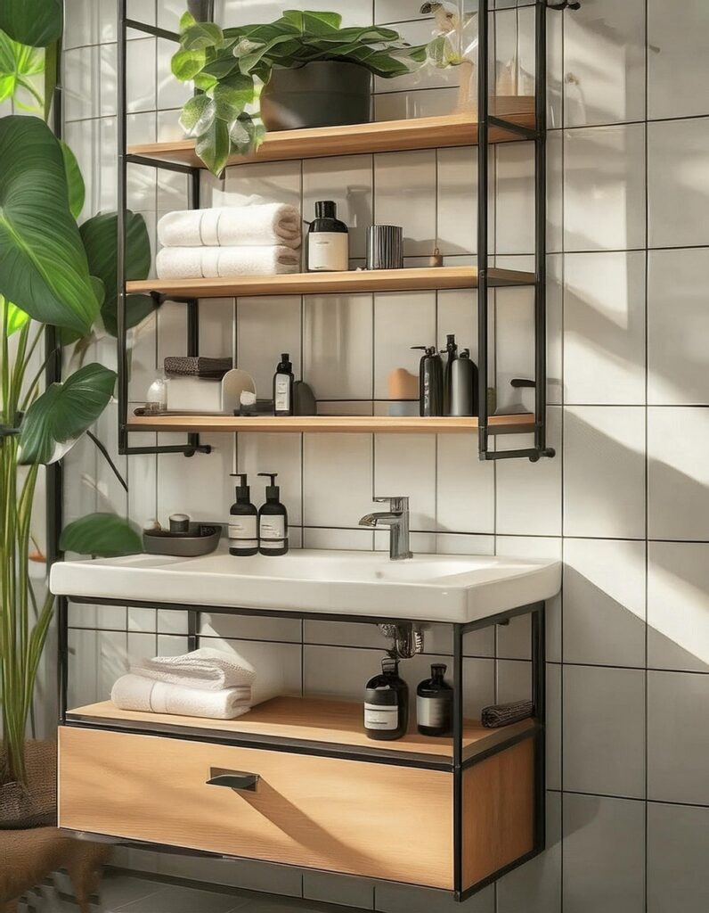 10 Easiest Bathroom Floating Shelves Ideas - Julie Ann Art