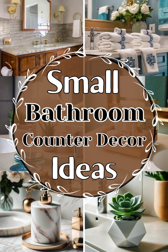10 Super Unique Small Bathroom Counter Decor Ideas - Julie Ann Art