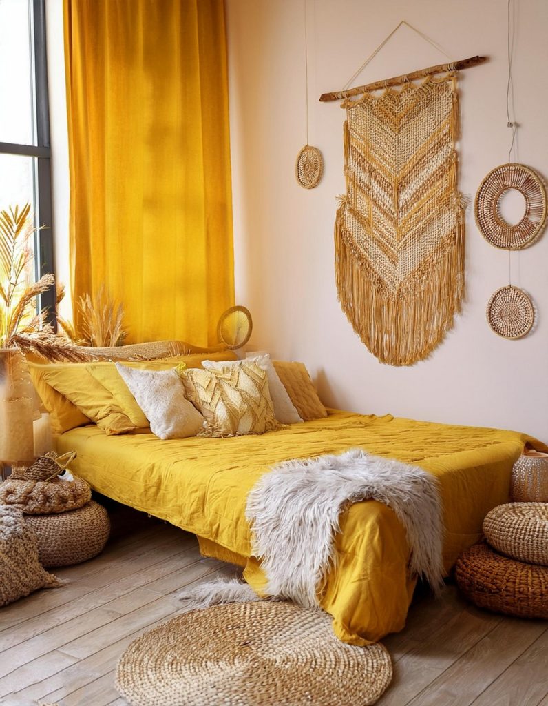10 Yellow Boho Bedroom Ideas For Home Decor - Julie Ann Art