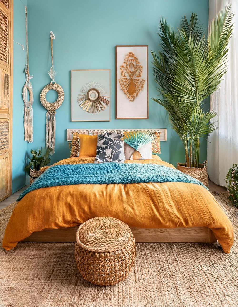 10 Unique & Vibrant Boho Bedroom Color Ideas - Julie Ann Art