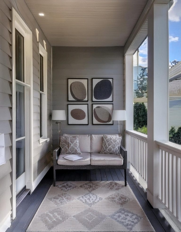 10 Long Front Porch Decorating & Stylization Ideas - Julie Ann Art